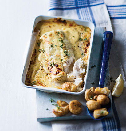 Baked fish with mustard cheese sauce | Woolworths TASTE