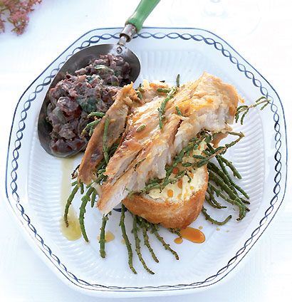 Braaied snoek with moskonfyt and olive crush | Woolworths TASTE