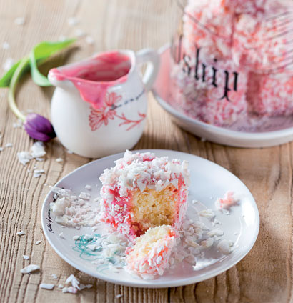 Coconut and white chocolate lamingtons recipe | TASTE