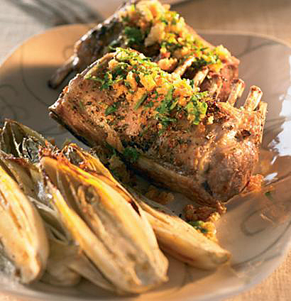 Fast roast rack of lamb with roast chicory | Woolworths TASTE