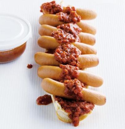 Foot-long hot dogs on baguette | Recipe | Woolworths TASTE
