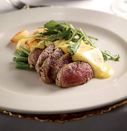 Sirloin with Lyonnaise potatoes and bearnaise sauce | Woolworths TASTE