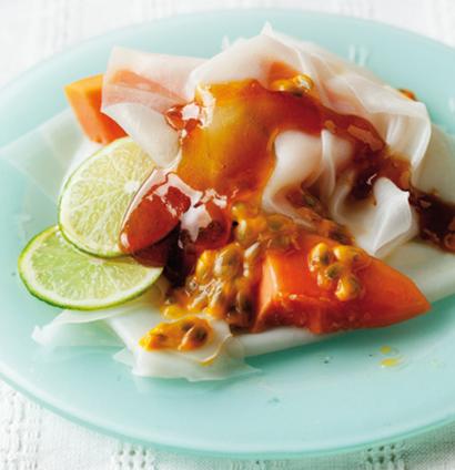 Fresh fruit, rice paper & caramel recipe | Woolworths TASTE