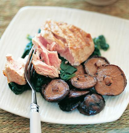 Griddled tuna with braised shiitake mushrooms | Woolworths TASTE