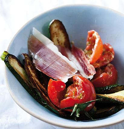 Grilled spring vegetables with serrano ham | Woolworths TASTE