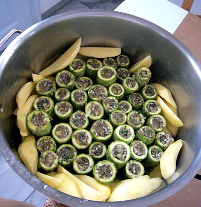 Kolokithakia gemista with avgolemono sauce | Woolworths TASTE