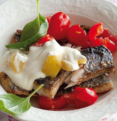 Pan-Roasted Snoek and Lemon Crème Fraîche Recipe | TASTE