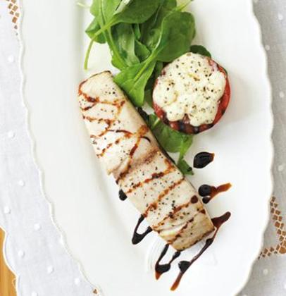 Pan-Seared Fish & Warm Caprese Salad Recipe | TASTE