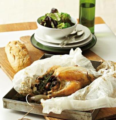 Paper-wrapped roast chicken | Woolworths TASTE