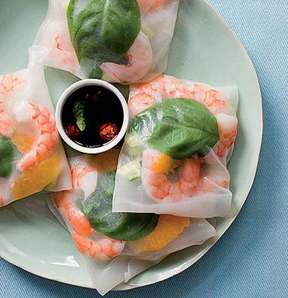 Prawn-and-basil rice-paper parcels recipe | Woolworths TASTE