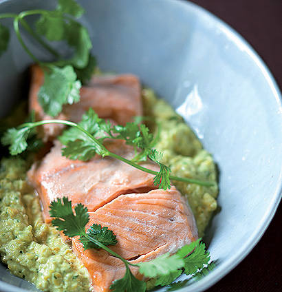 Steamed salmon andThai corn puree recipe | WW TASTE