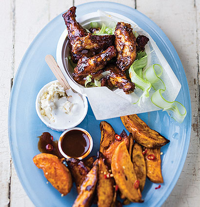 Texan-Rubbed BBQ Wings & Blue Cheese recipe | TASTE
