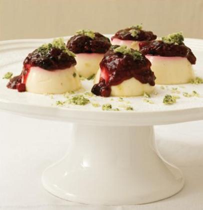 Tiny berry panna cottas with basil dust | Woolworths TASTE