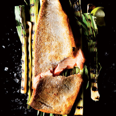 Lightly smoked trout with charred leeks | Woolworths TASTE