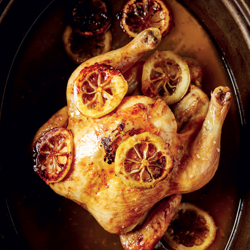 Roast Lemon, Maple, and Cider Chicken Recipe | TASTE
