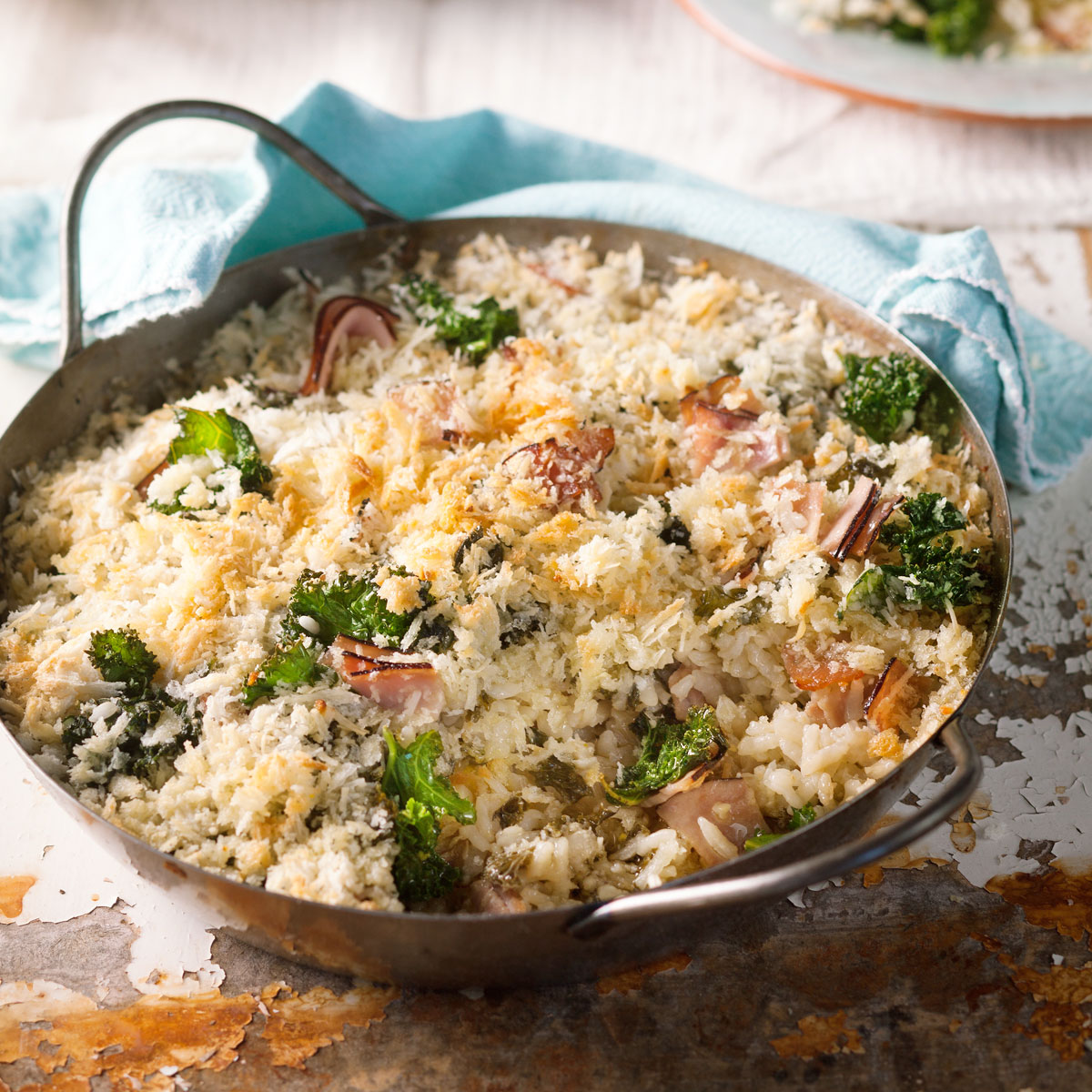 Baked ham-and-kale risotto | Woolworths TASTE