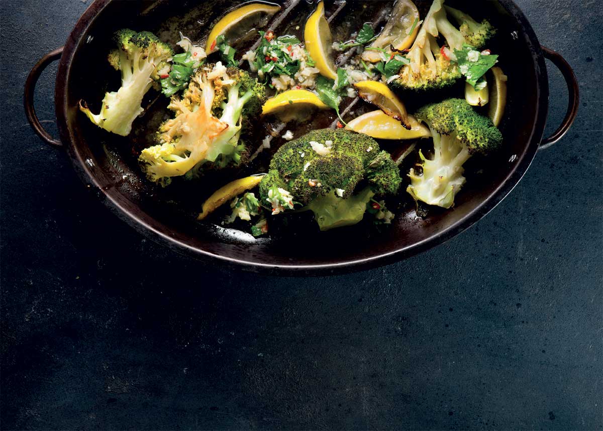 Broccoli with roast lemons and herb salsa | Woolworths TASTE