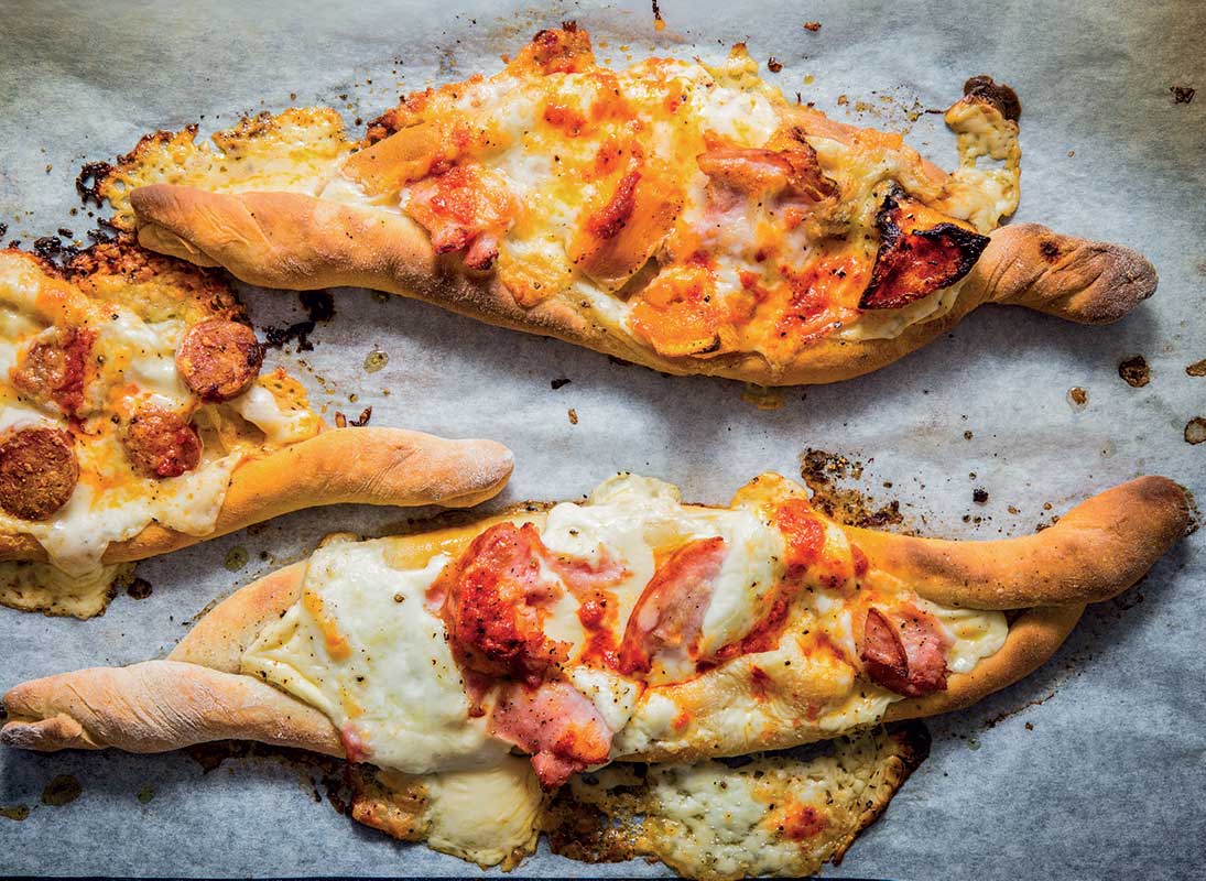 Stuffed Turkish Flatbreads, Cheese & Chorizo Recipe | TASTE