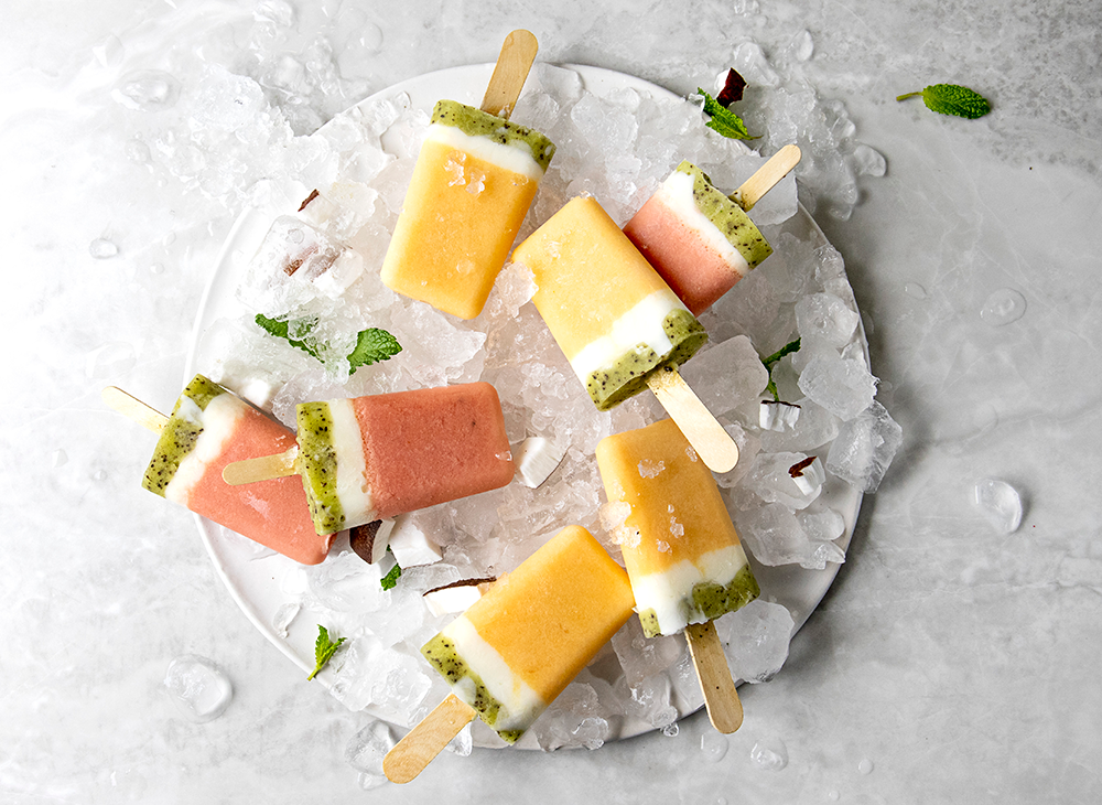 Melon-and-coconut ice lollies | Woolworths TASTE
