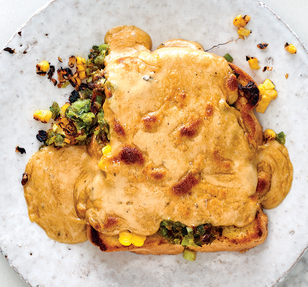 Welsh rarebit on toast with corn and leeks | Woolworths TASTE