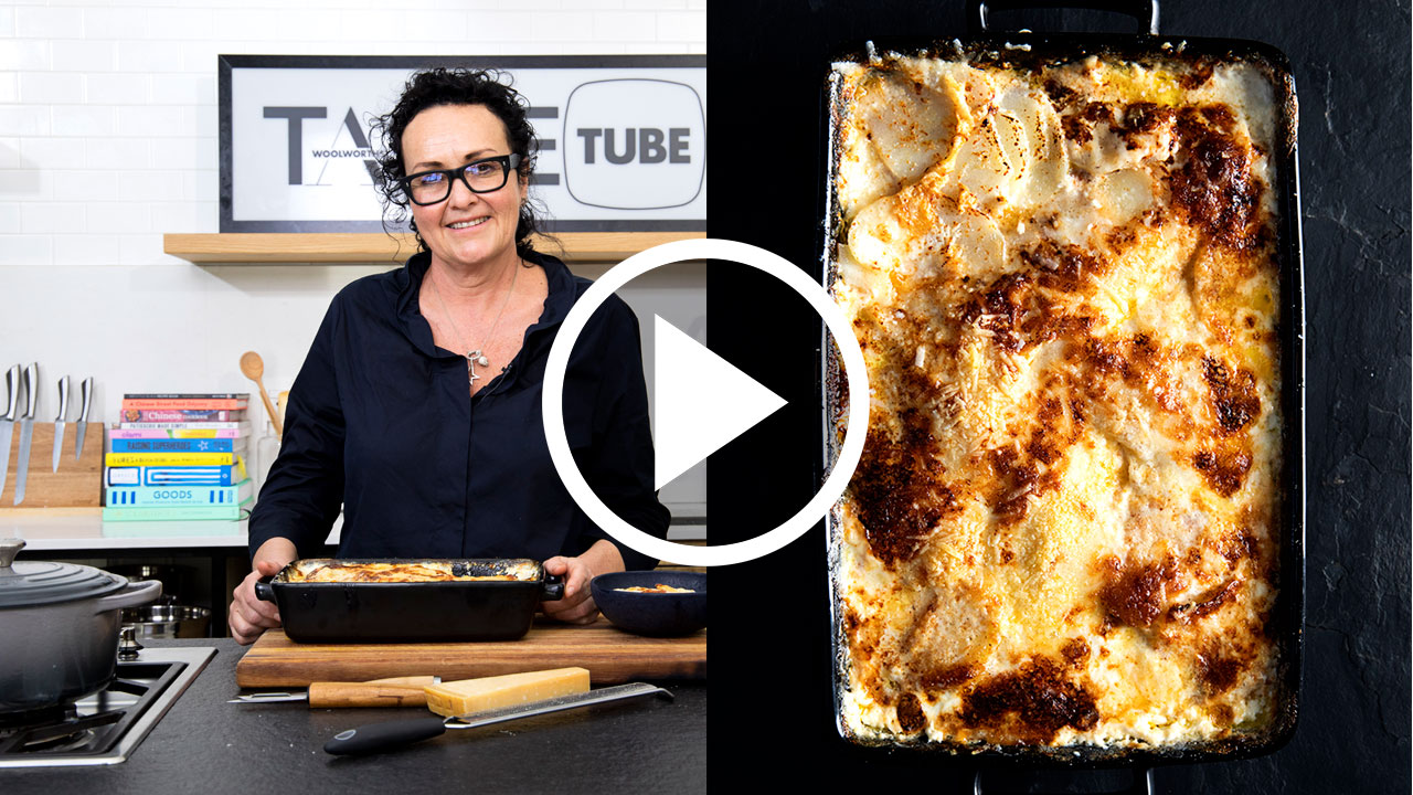 Watch: Abi's ultimate potato bake | Woolworths TASTE