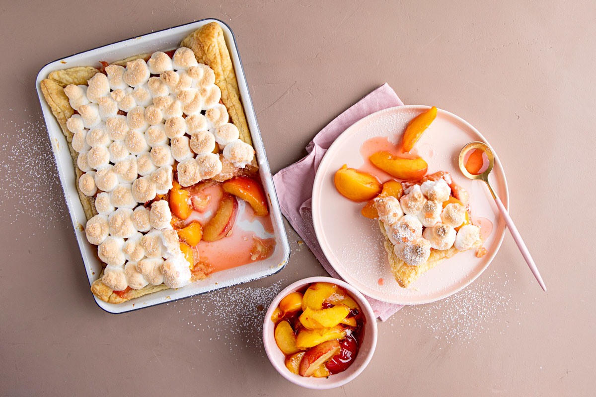 Nectarine meringue pie | Woolworths TASTE