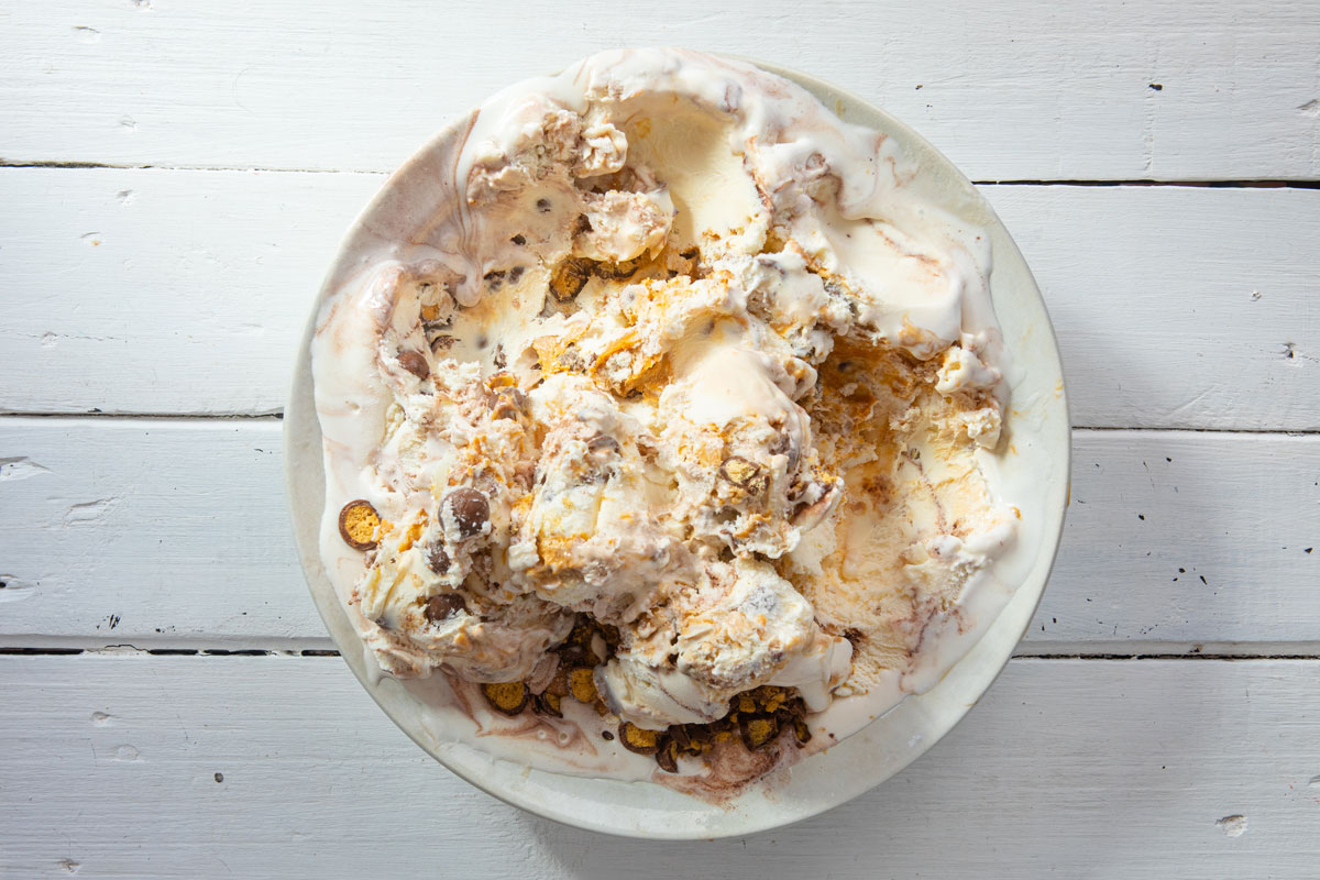 3-Ingredient Choc-Caramel Ice Cream | Easy Dessert | TASTE