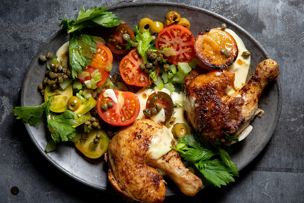 Roast lemon-and-olive chicken | Woolworths TASTE