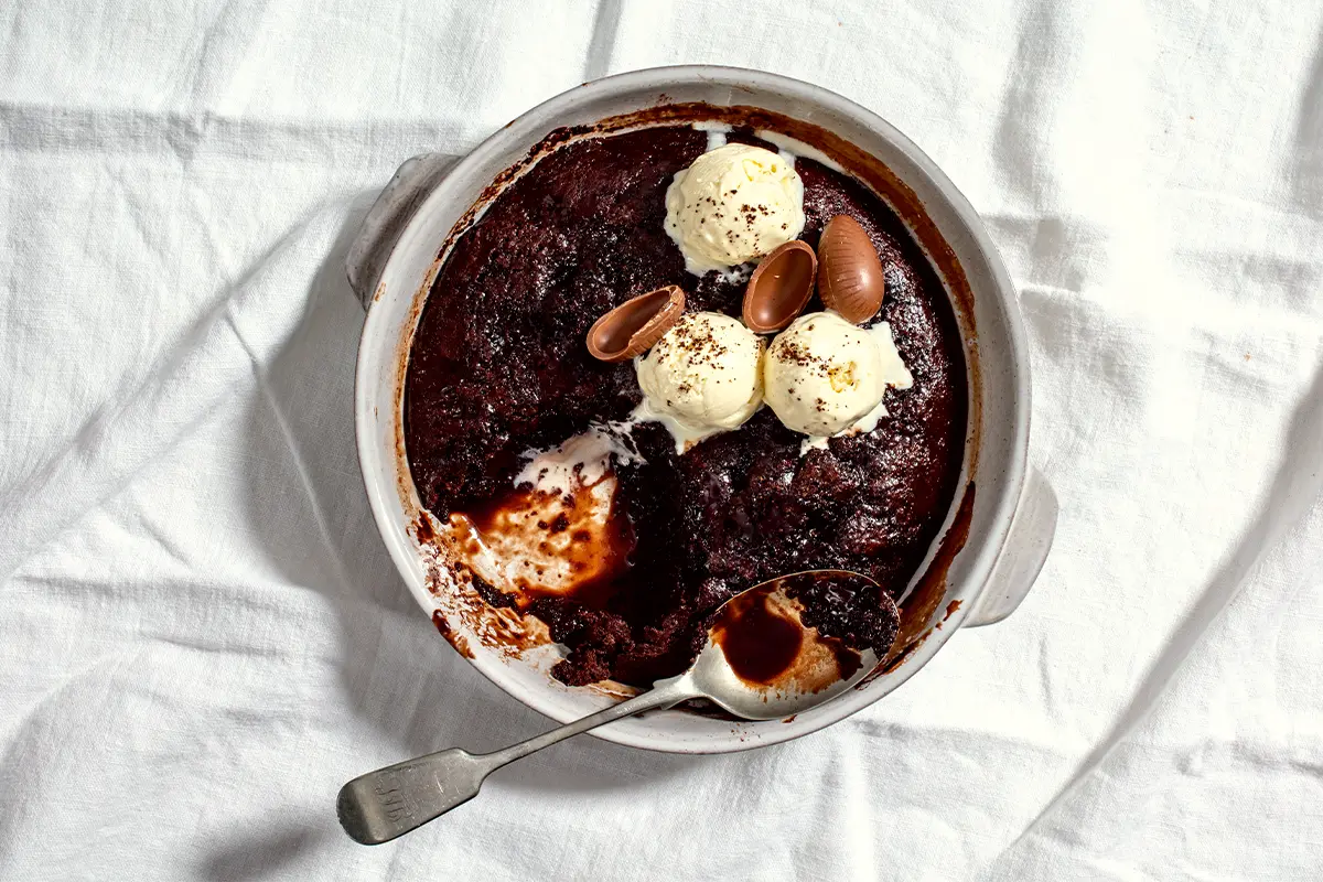 Self-saucing chocolate pudding recipe | Woolworths TASTE
