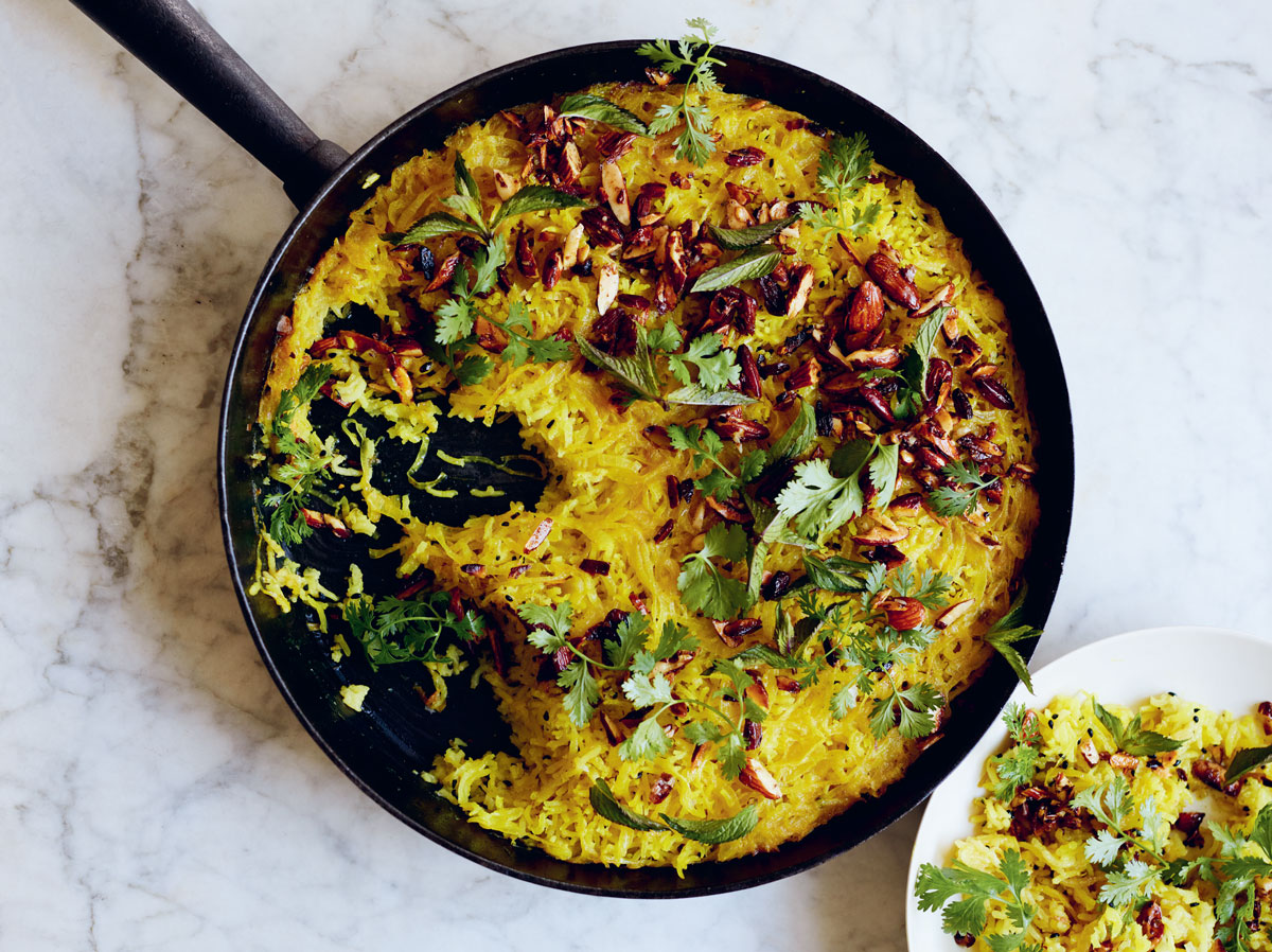 Double lemon pilaf with brown-butter almonds | Woolworths TASTE