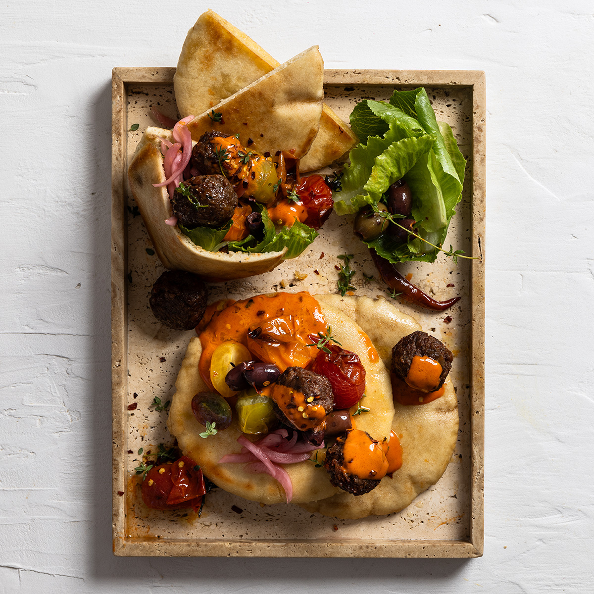 Mediterranean pitas with Beyond Mini Rounds™ | Woolworths TASTE