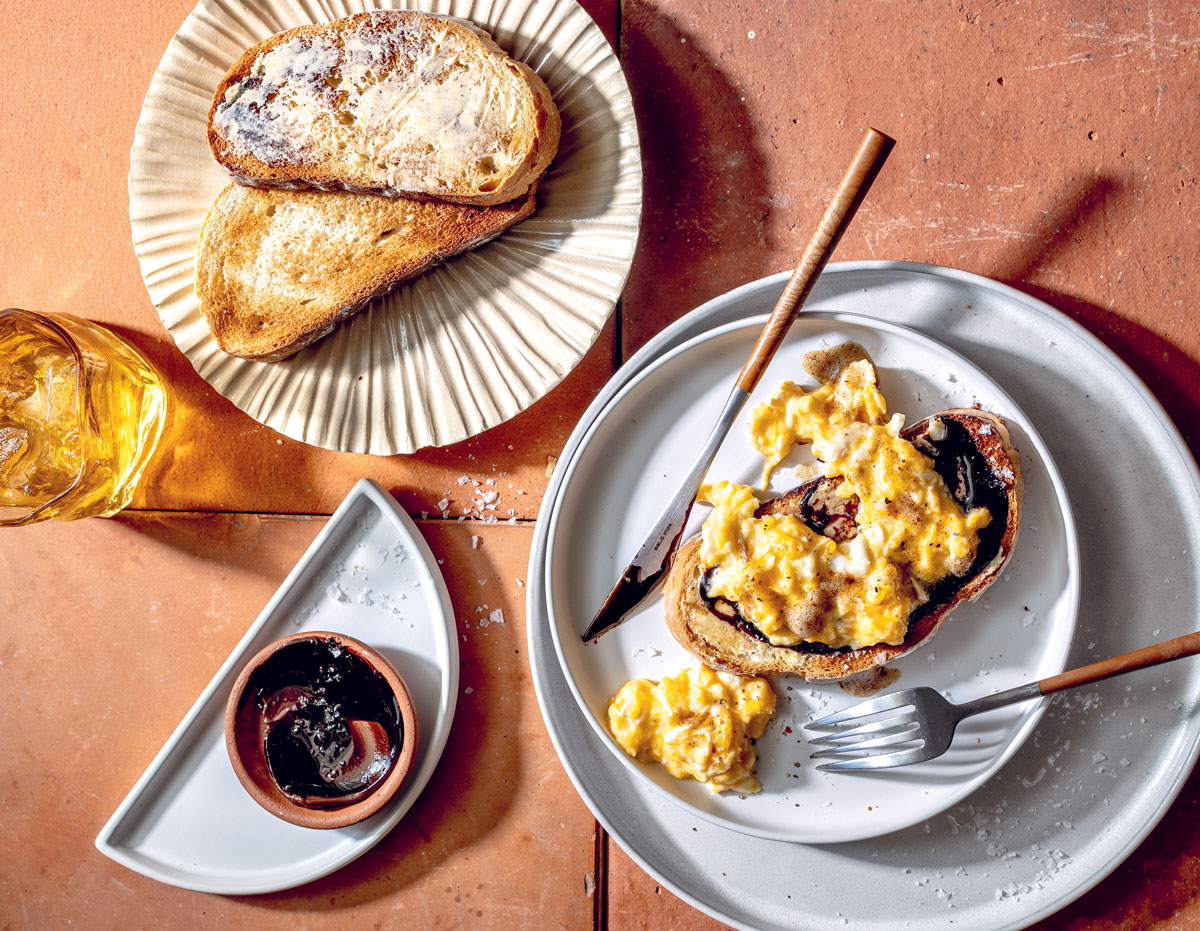 Scrambled eggs on Bovril toast | Woolworths TASTE