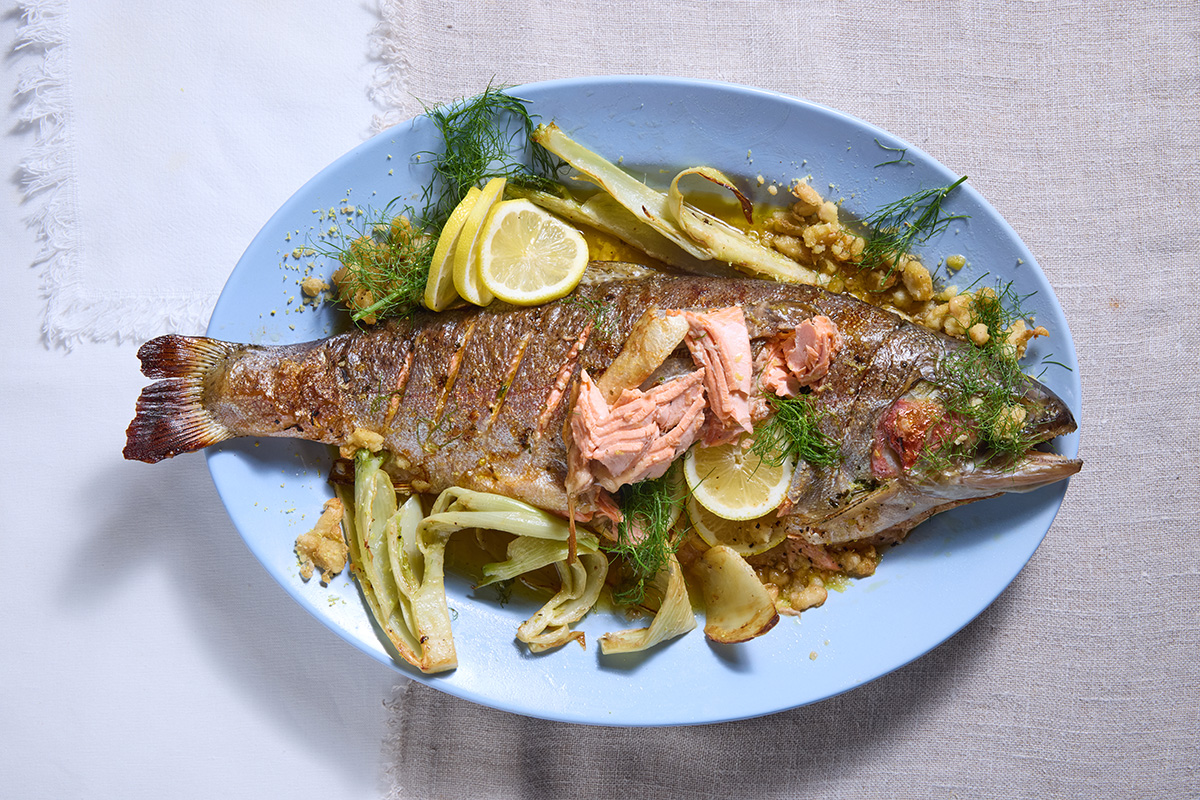 Stuffed Trout Roast | Woolworths TASTE