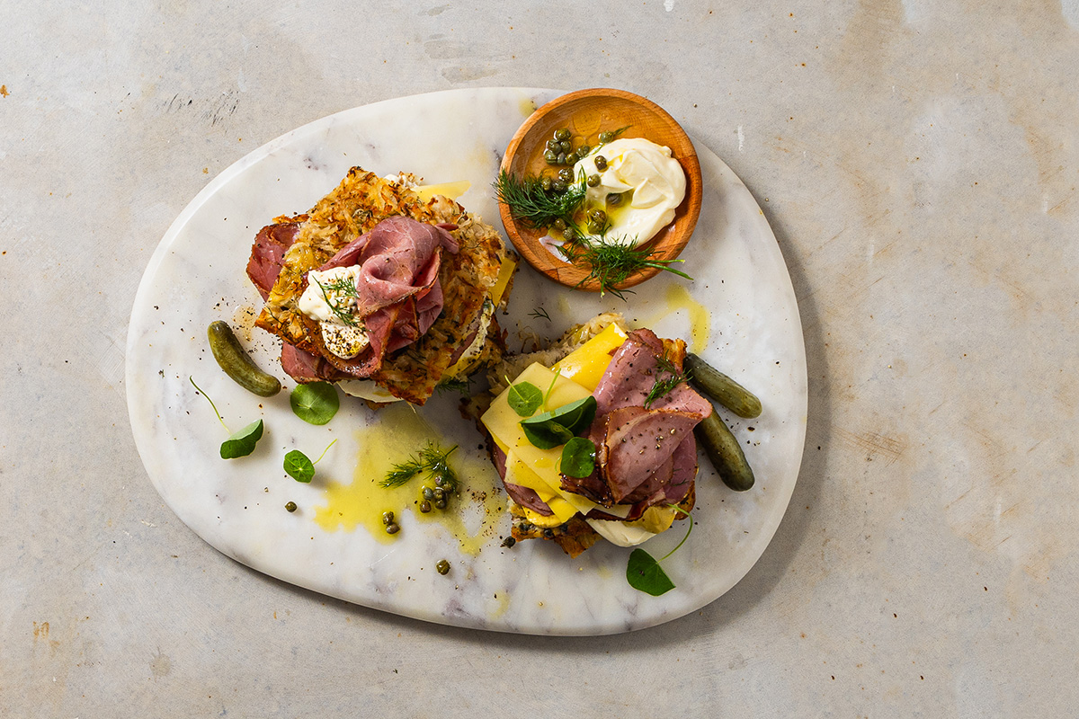 Sauerkraut rösti stacks | Woolworths TASTE