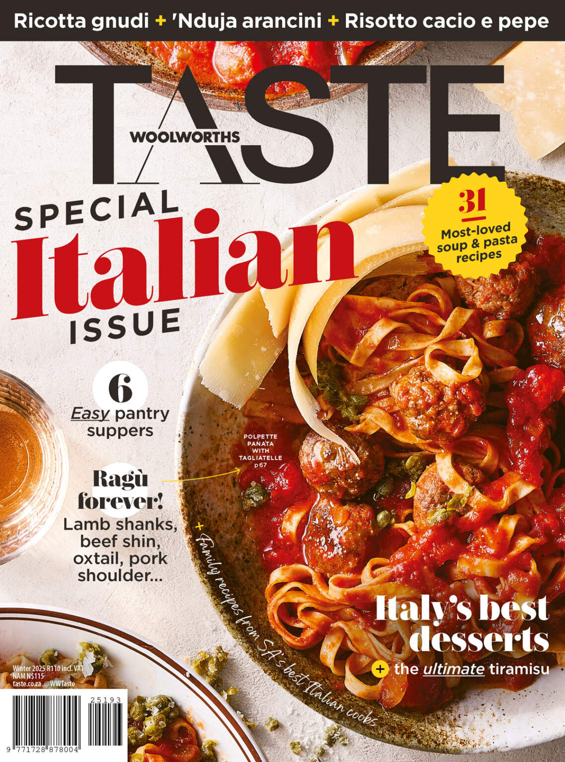 Get cosy with this special Italian issue of TASTE | Woolworths TASTE