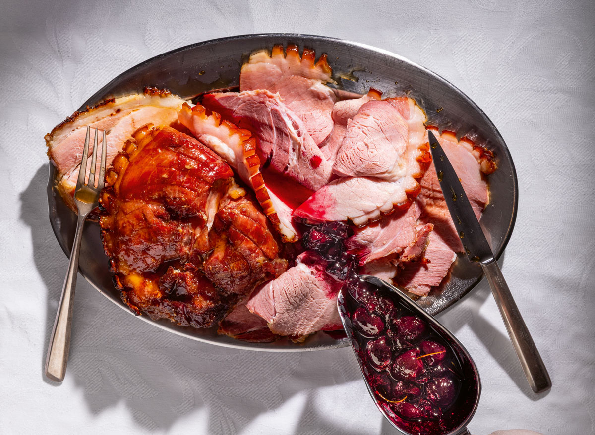 Gammon with jammy cherry sauce | Woolworths TASTE
