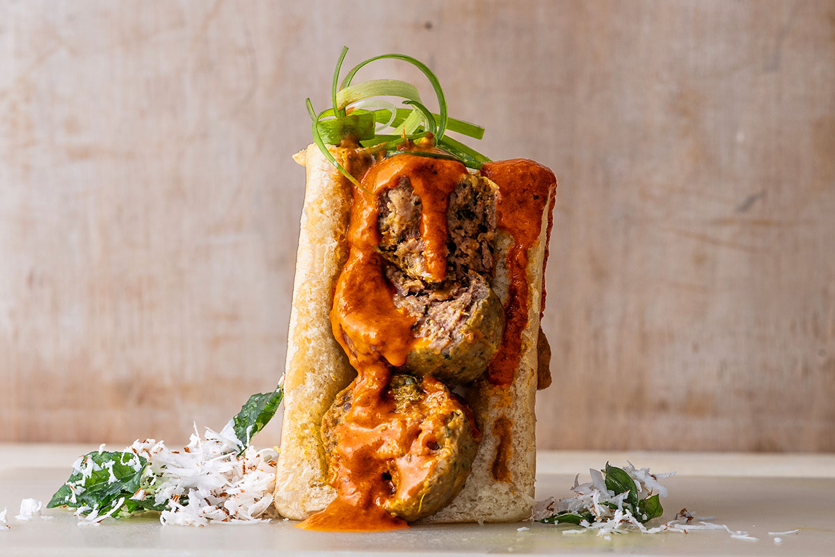 Venison frikkadel bunny chow | Woolworths TASTE